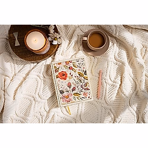 CSB Notetaking Bible, Floral Cloth Over Board, Black Letter, Wide Margins, Journaling Space, Single-Column, Reading Plan, Easy-to-Read Bible Serif Type