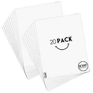 Golden State Art, 16x20 White Backing Board for Frames, DIY Projects, Photos (20 Pack)
