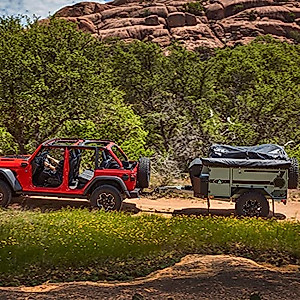 IFOKA 2 Inch Rear Bumper Tow Trailer Hitch Receiver Kit Compatible with Jeep Wrangler (Fit 18-22 JL (Not for JK))