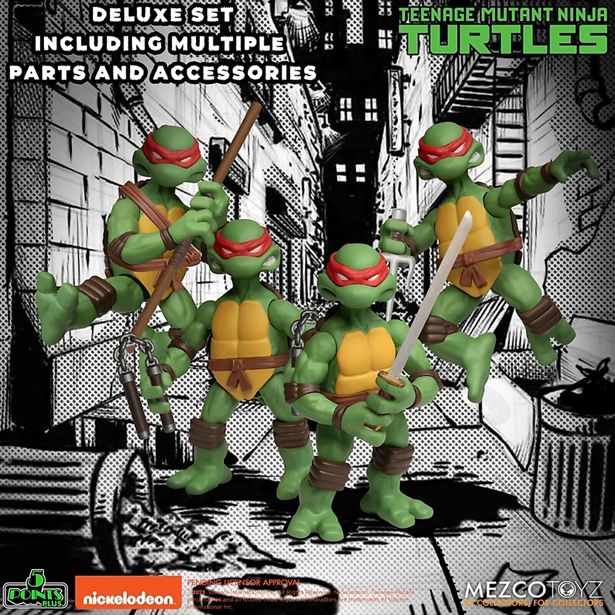 Mezco - 5 Points Plus - Teenage Mutant Ninja Turtles Deluxe Set