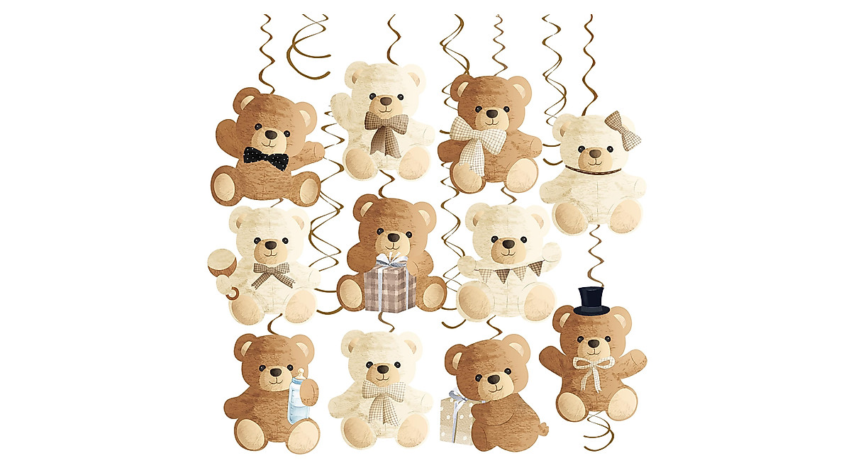 Bear Hanging Swirls - 15 Cute Decorations for Baby Showers