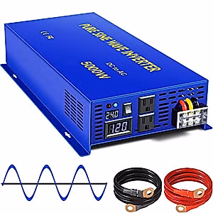 XYZ INVT 5000 Watt Pure Sine Wave Inverter 24V DC to AC 110V 120V, 5000W Power Inverter Surge 10000W Power Converter for Solar System. (5000W 24V)