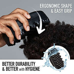 RED by Kiss Bow Wow X Twist King -Premium Luxury Twist Styler Brush with Large Styling Pik, Durable Washable Afro Curl Sponge Racket for Barbers and Daily Use, Ideal for Curly, Coiled, 4C Hair