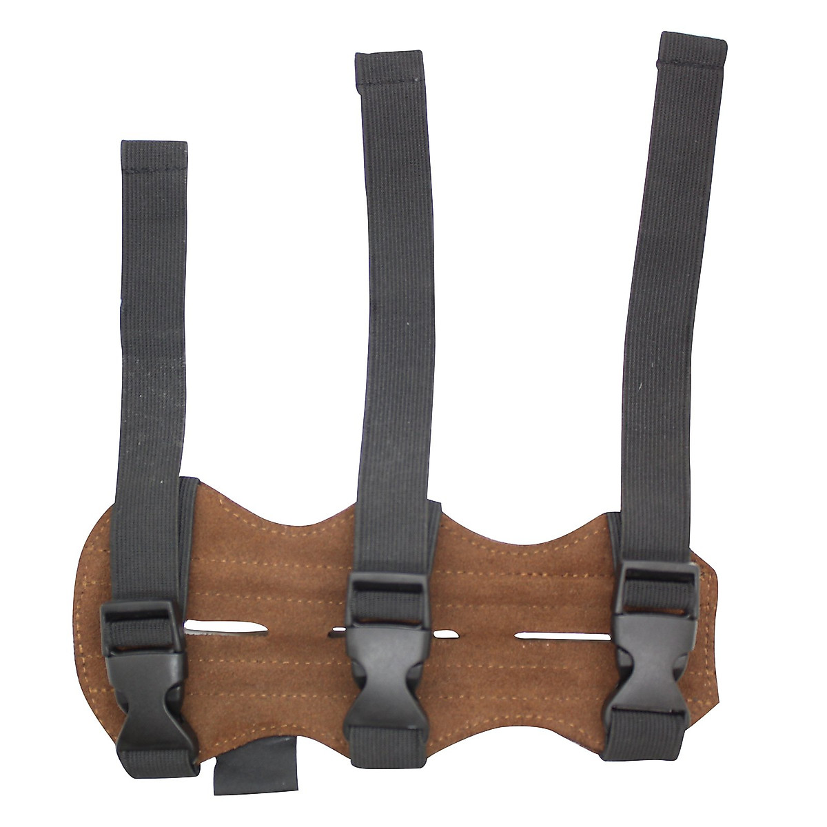 SAS 7.5" Leather Suede Arm Guard One Size Archery Bow Range with 3-Strap Buckles