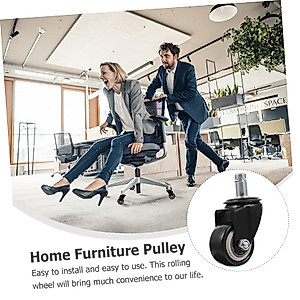 COOPHYA 5 Pcs Boss Chair Caster Computer Chair Wheels Carpets Gliding Wheels Workbench casters Castor Wheels Hardwood Floors Wheels Rubber Polyurethane (pu) Universal to Rotate Transport