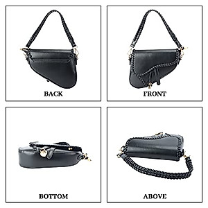 KUANG! Women Saddle Tote Handbag Purse Woven Underarm Satchel Clutch Shoulder Purse Crossbody Bag