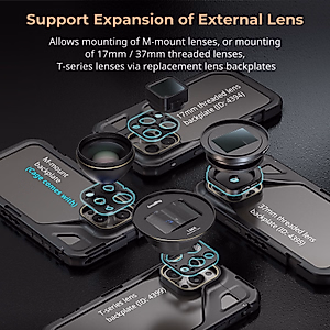 SmallRig for iPhone 15 Pro Max Phone Cage with 67mm Filter Adapter, Upgraded Quick Release Design Phone Video Rig Cage for Videography/Video Recording/YouTube/Live Streaming/Vlog - 4391B