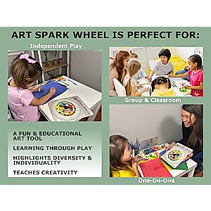 Art Spark Wheel for Kids | Interactive Art Activity to Inspire Creativity | Educational Drawing & Painting Toy | Ages 5+ | Fun Arts & Crafts for Classroom | Perfect for Teachers, Parents, & Artists