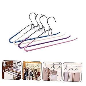 Zerodeko 4pcs Coat Hanger metalskirt Hangers Pants Clothes Hangers Multi-Layer Drying Hanger Metal Hanger Multi-Functional Pants Rack Skidproof Clothes Hanger Non-Slip Home Pants Dipping