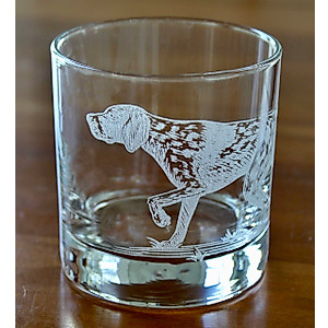 HullSpeed Designs German Shorthaired Pointer Engraved Rocks & Whiskey Glasses (Set of 2)