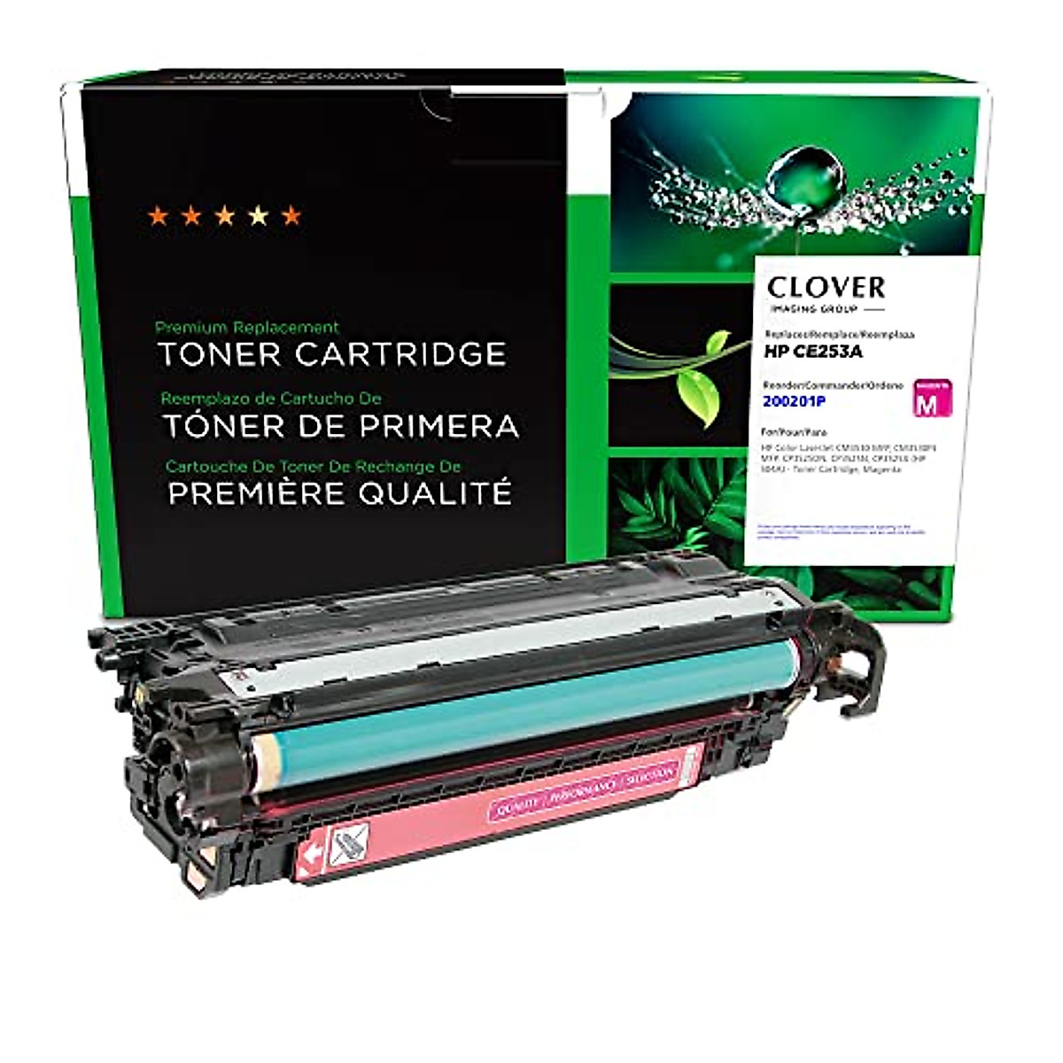 Clover Remanufactured Toner Cartridge Replacement for HP CE253A (HP 504A) | Magenta