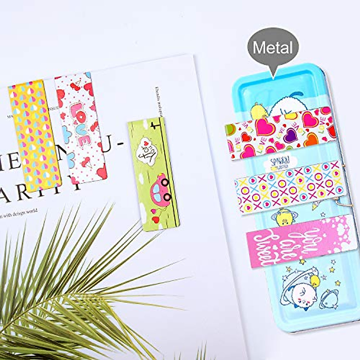 TUPARKA 36 PCS Magnetic Bookmarks Valentine's Day Bookmark Gift for School Prizes and Valentine's Party Favors for Kids