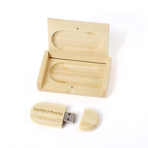 Customized Personalized U Disk 2G, 8G, 16G, 32G, 64G Logo Gift Commemorative Custom Logo Wooden USB Flash Drive, Personal Gift, Party Wedding (8G, Bamboo)
