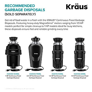 KRAUS Kore 27-Inch Farmhouse Workstation 16 Gauge Single Bowl Stainless Steel Kitchen Sink with Accessories, KWF210-27