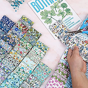 45 Pcs Fabric Jelly Rolls, Jelly Roll Fabric Strips for Quilting, Patchwork Craft Cotton Quilting Fabric, Quilting Fabric, Plain Weave Cotton Fabric（Blue Series)