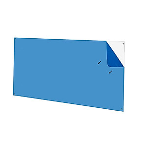 Door Push Plate with Pre Drilled Holes Clear Acrylic 7" x 14" Protective Plastic Piece 1/8" Thick for Scuff Marks and Damage by Marketing Holders