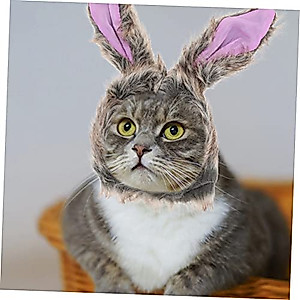2 pcs Bunny Props Cloth Cosplay Plush Christmas Supplies Dog Clothes Hat Halloween Ear Easter Decorative Costume Headband Kitten Accessory Breathable Accessories Use Headdress