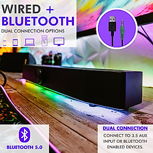 Tilted Nation Computer Soundbar for Desktop (White (Old))
