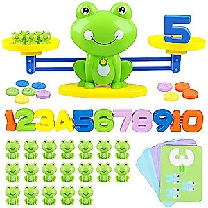 STREET WALK Frog Balance Counting Toys Cool Math Games,Fun Interactive Children's Birthday Gifts,STEM Learning Education Kids Preschool Toys for Boys Girls Age 3 4 5 6 7 8