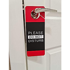 Do Not Disturb Door Hanger Sign, 2 Pack, Double Sided, Ideal for Using in Any Places Like Offices, Clinics, Law Firms, Hotels or During Therapy, Spa Treatment, Counseling Sessions