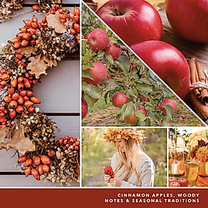 Yankee Candle Autumn Wreath Scented, Classic 22oz Large Jar Single Wick Aromatherapy Candle, Over 110 Hours of Burn Time, Fall Fragrance, Perfect for gifting