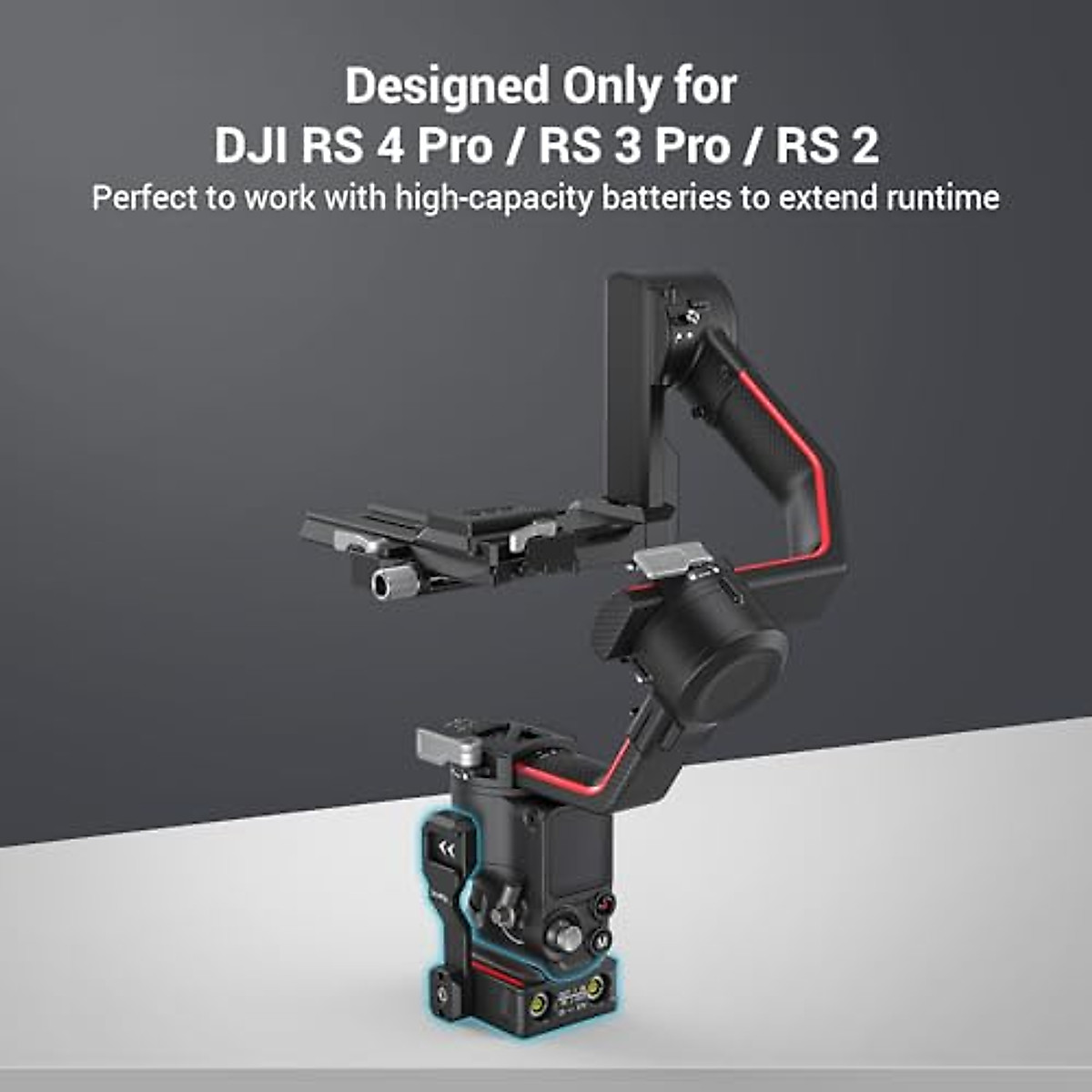 SMALLRIG Power Supply Base Plate for DJI RS 2 / RS 3 Pro/RS 4 Pro Gimbal, External Power Solution for DJI RS 2 / RS 3 Pro/RS 4 Pro - 3252