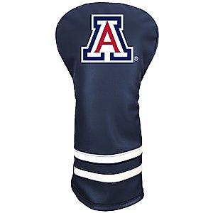 Team Golf NCAA Arizona Vintage Driver Headcover - Printed Team Golf NCAA Vintage Driver Golf Club Headcover, Form Fitting Design, Retro Design with Fleece Lining for Extra Club Protection