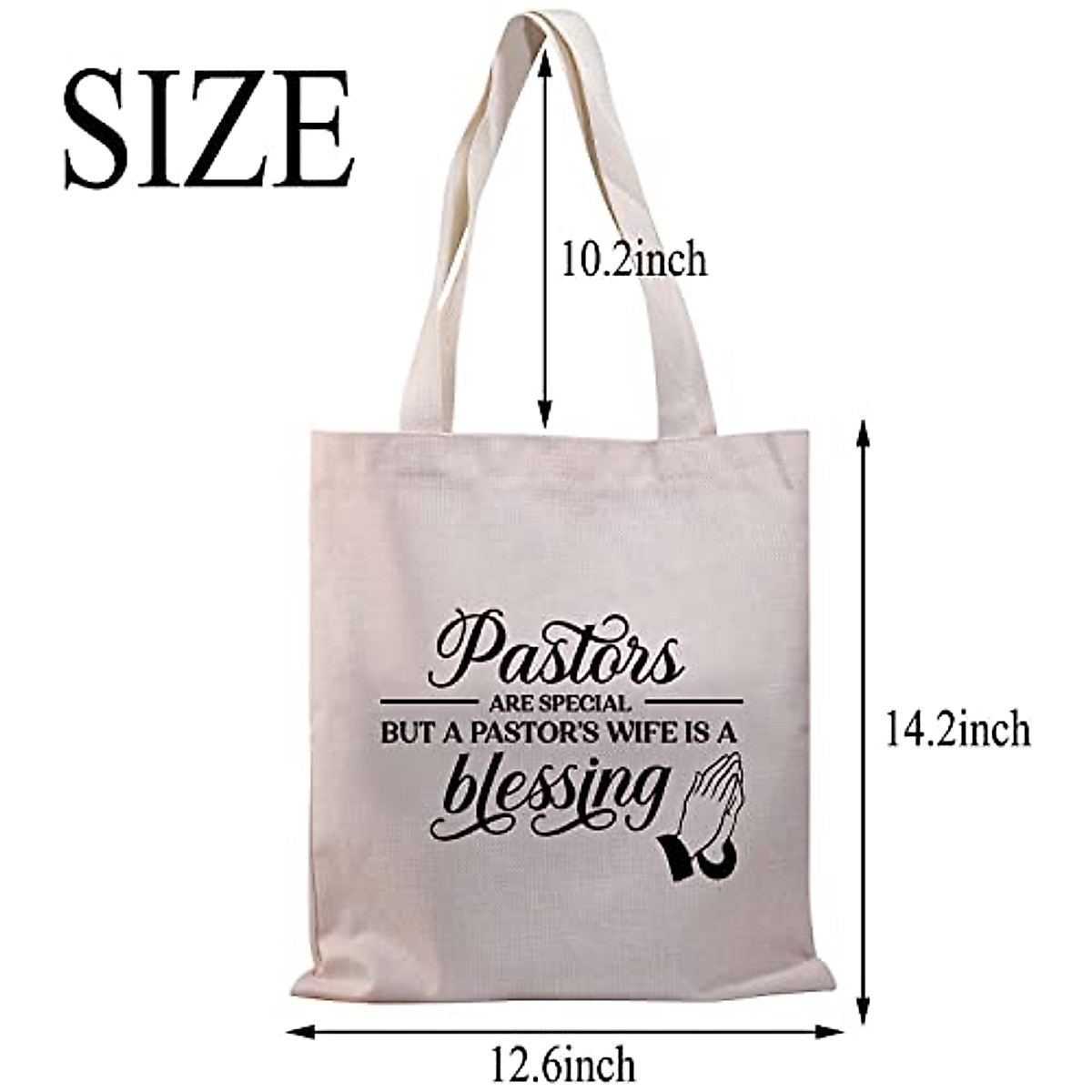 BDPWSS Pastor Wife Appreciation Gift Pastors Are Special But a Pastors Wife Is a Blessing Christian Tote Bag (Pastor wife blessing TG)