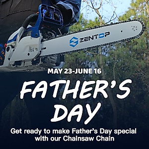 ZENTOP 18 Inch Chainsaw Chain, 3-Pack, 325" Pitch, 050" Gauge, 72 Drive Links, B1S-72DL, Fits Husqvarna 440, 445, Poulan 4600, 4620, and More