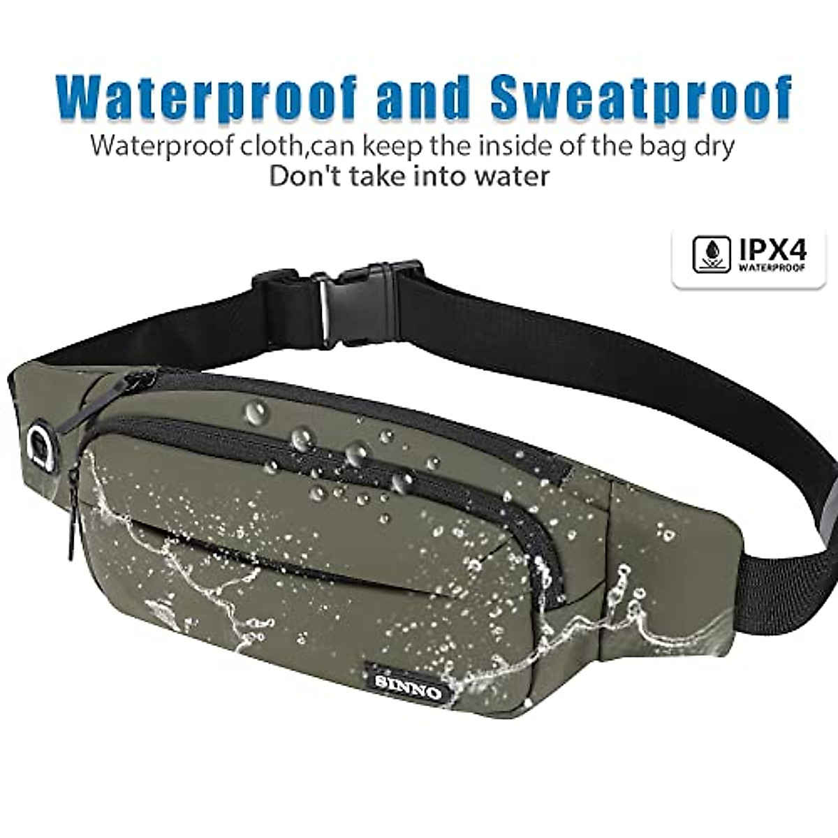 SINNO Fanny Packs for Women Men Belt Bag Gifts for Travel Running Sport Workout Hiking Crossbody Fashion Waist Packs Phone Bag Wallets Purse Carrying All Phones
