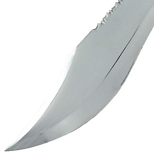 Crocodile Hunter Wood Big Bad Fixed Blade Sawback Survival Knife- Brass Details