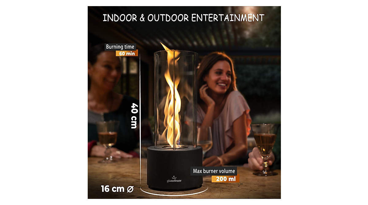 Tornado Tabletop Fire Pit - Elegant Indoor & Outdoor Design