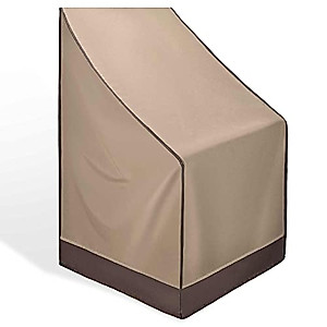 Outmotd Patio Chair Cover Garden Chair Covers for Stacking Chair 600D Heavy Duty Fabric Outdoor Furniture Cover, Reclining Garden Chair Covers, 30"W x 31"D x 43"H