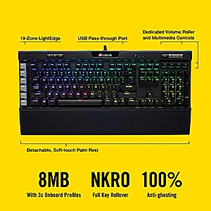 Corsair K95 RGB Platinum Mechanical Gaming Keyboard Cherry MX Speed (Renewed)