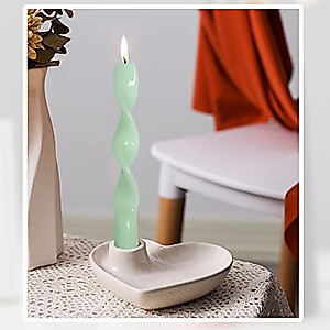 Handmade Candlesticks Spiral Taper Candles - Set of 2 Twisted Candle 7.5 Inch Dinner Candles for Home Decoration Holiday Wedding Party