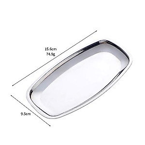 Buyer star Silver 2PCS 6.14inch Stainless Steel Square Tray Fruit Trays Storage Tray Dish Plate Cosmetics Jewelry Decorative Organizer