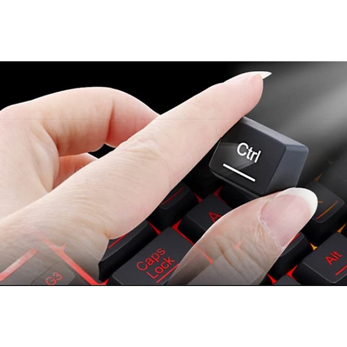 FEDRUI Wired Gaming Keyboard, Backlit Compact Mini Keyboard, Waterproof Small Keyboard for Business Trip