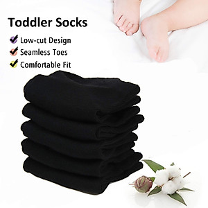 Tenpluszero Toddler Socks - 16 Pack Kids Low Cut Athletic Ankle Socks Baby Boys Girls Breathable Socks Bulk