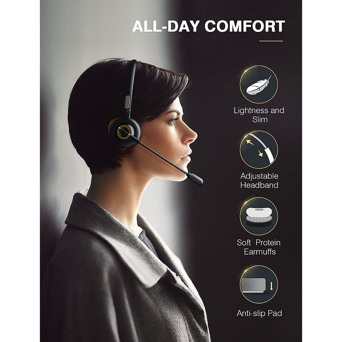 Bluetooth Headset with Microphone