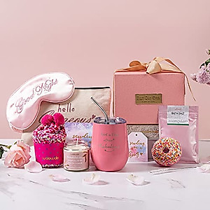Birthday Gifts for Women Christmas Gift Ideas Presents Spa Relaxing Gift Box for Her Unique Happy Birthday Self Care Gift Basket for Best Friends Female Wife Mom Sister Girlfriend Teacher Bday Tumbler