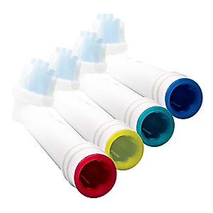 Flossing Action Replacement Brush Heads, Compatible with Braun Oral-B Electric Toothbrush - 4 Pack