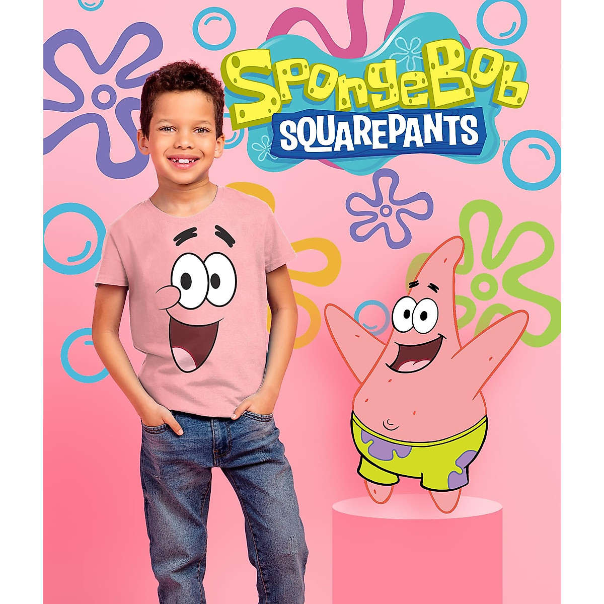 Nickelodeon Spongebob Square Pants Shirts for Boys (3-Pack) KidsGraphic Tshirt for Toddler & Up - 6 Gn/YEL/Pk SS