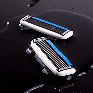 HeadBlade HB6 Refill Blades - 6 Stainless Steel Blades for No Tugging or Pulling, Shave Less, Works for Face, Body, and Scalp