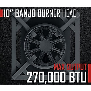 Concord Professional Single Banjo Wok Burner with Stand. Up to 270,000 BTU. Great for Home Brewing, Wok Stir Fry, Turkey, Etc. (16")