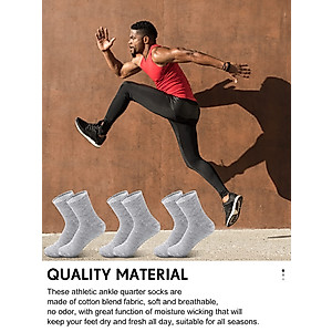 Tarpop 150 Pairs Men Quarter Ankle Socks Bulk Socks Athletic Moisture Wicking Socks Casual Sports Socks Pack (Gray)
