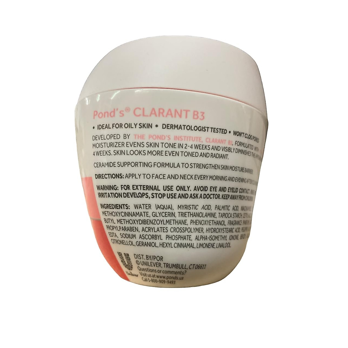 200g POND'S CLARANT B3 Lightening Face Cream W/UV Protection Normal To Oily Skin