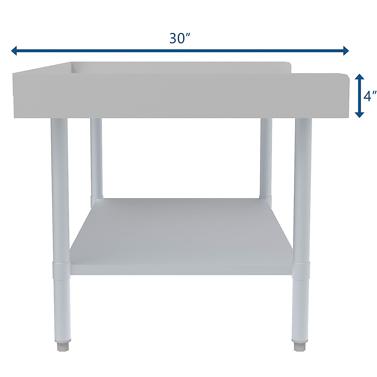 KoolMore EQT-163048 16 Gauge Stainless Steel Commercial Equipment Stand - 30 x 48 Heavy Duty Griddle Stand with Undershelf