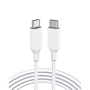 Anker Powerline III USB C to USB C Charger Cable 100W 6ft 2.0, Type C Charging Cable for iPad Mini 6, iPad Pro 2020, iPad Air 4, MacBook Pro 2020, Galaxy S20 Plus S9 S8, Pixel, Switch, LG V20 (White)