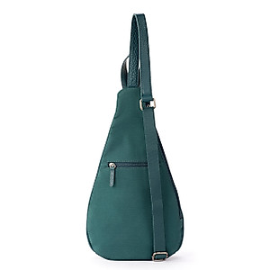 The Sak Geo Sling Backpack in Leather, Single Sling Shoulder Strap, Marine