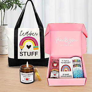 Teacher Appreciation Gifts with 20 OZ Wine Tumbler,Unique Teacher Birthday Gift Set,Thank You Teacher Gifts for Women Men,Christmas Teacher Gifts for Women